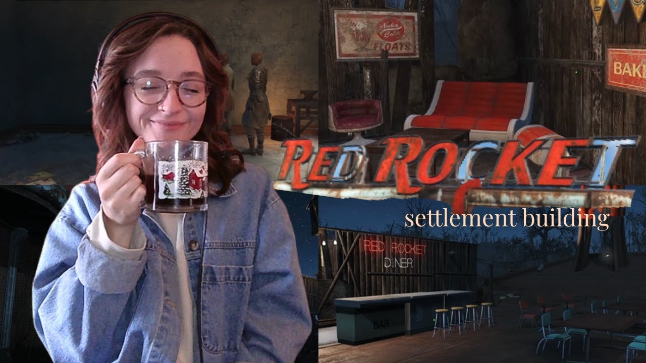 red rocket diner is open for business🥤cozy fallout 4 settlement build ...