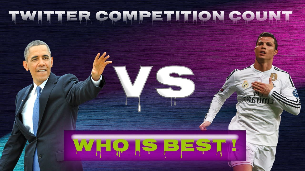 Cristiano Ronaldo VS Barack Obama Twitter Competition Count - YouTube