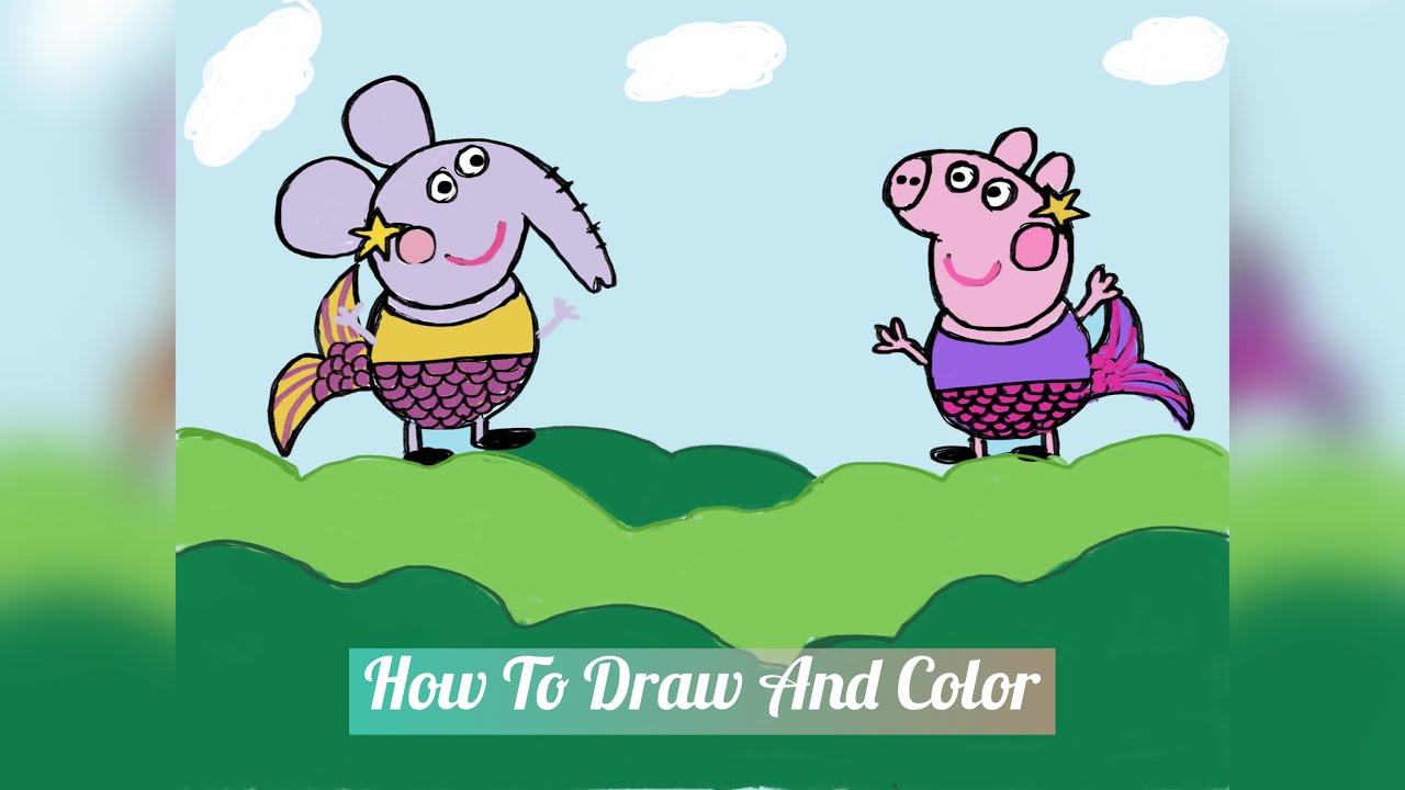 It’s A Dress Up Day For Peppa Pig And Emily Elephant As Mermaid - YouTube