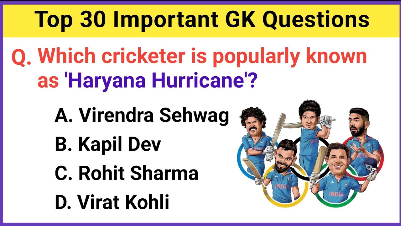 Top 30 Important GK Question and Answer| GK Questions and Answers | GK ...