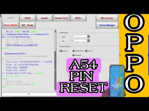 OPPO A54 Pin reset with mrt key Letest Solution - YouTube