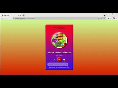 Music Player Project in Reactjs - YouTube