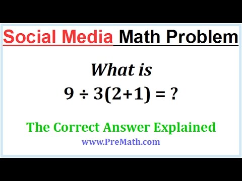 Social Media Math Problem: Order of Operations #2 - YouTube