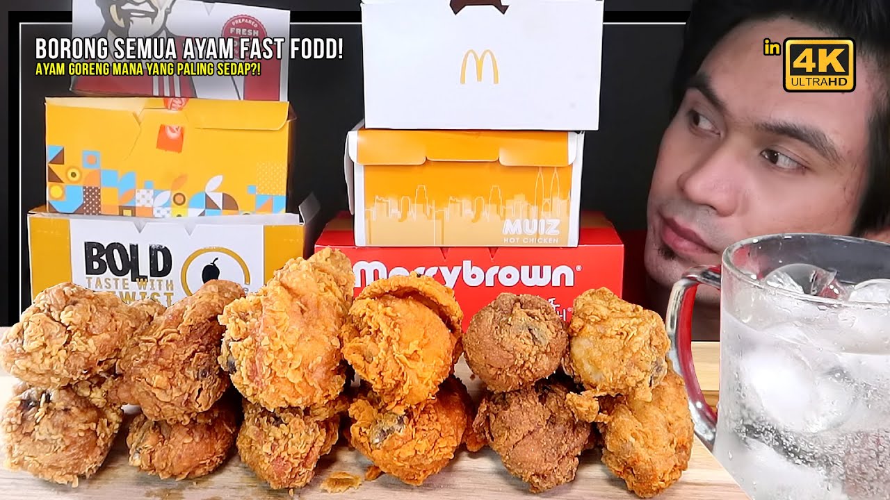 borong semua AYAM GORENG Fast Food (Mukbang Malaysia) MUIZ, MCD, KFC ...
