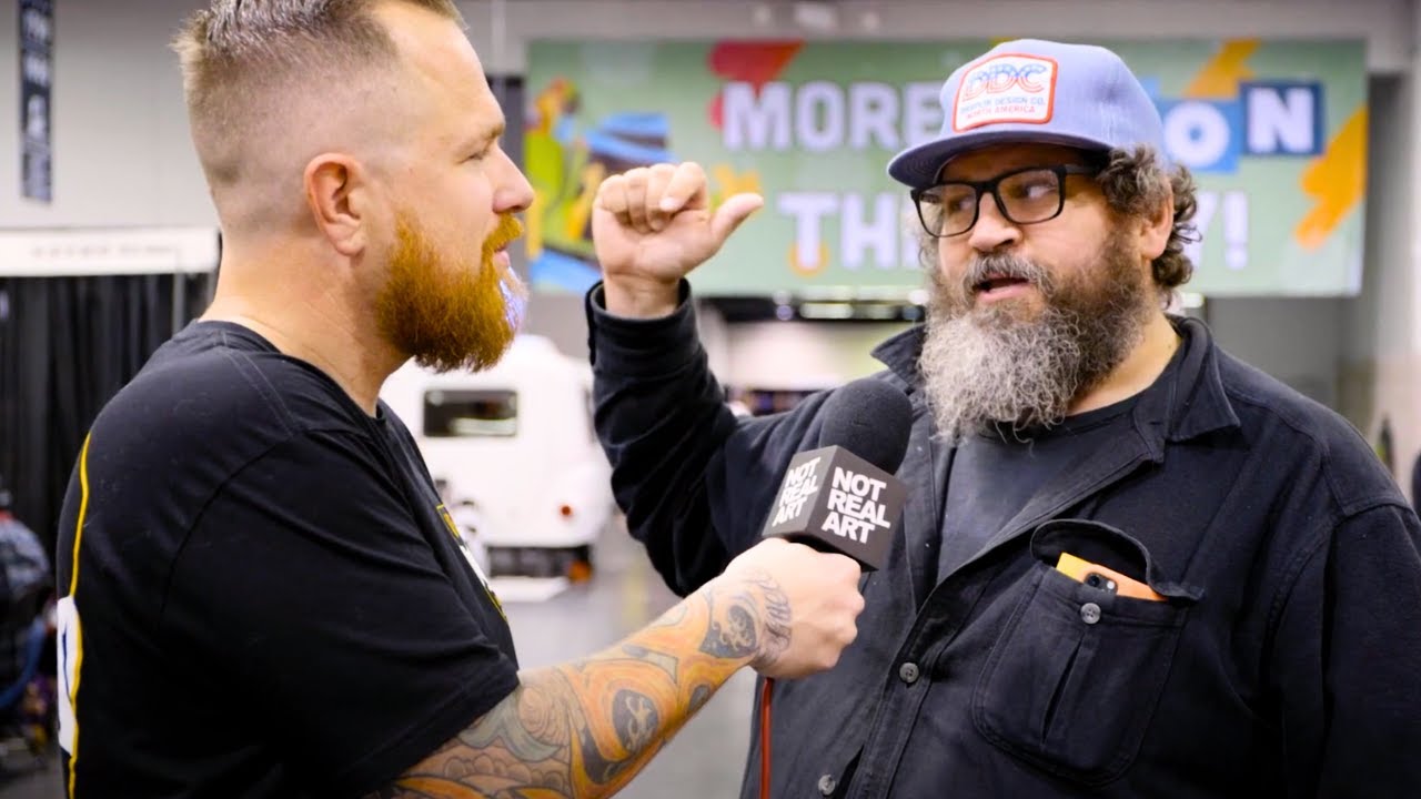 Mark Brickey Interviews Artist Aaron Draplin at Designercon - YouTube