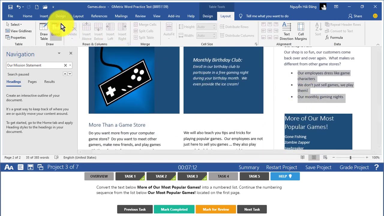 Exam 77-725 MOS Word 2016 core Practice Exam 2 Training - YouTube
