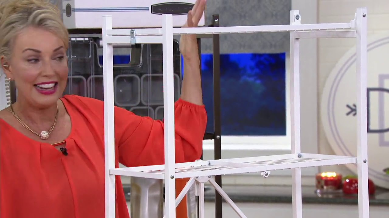 Pop-It 6-Tier Collapsible Rack with Wheels on QVC - YouTube