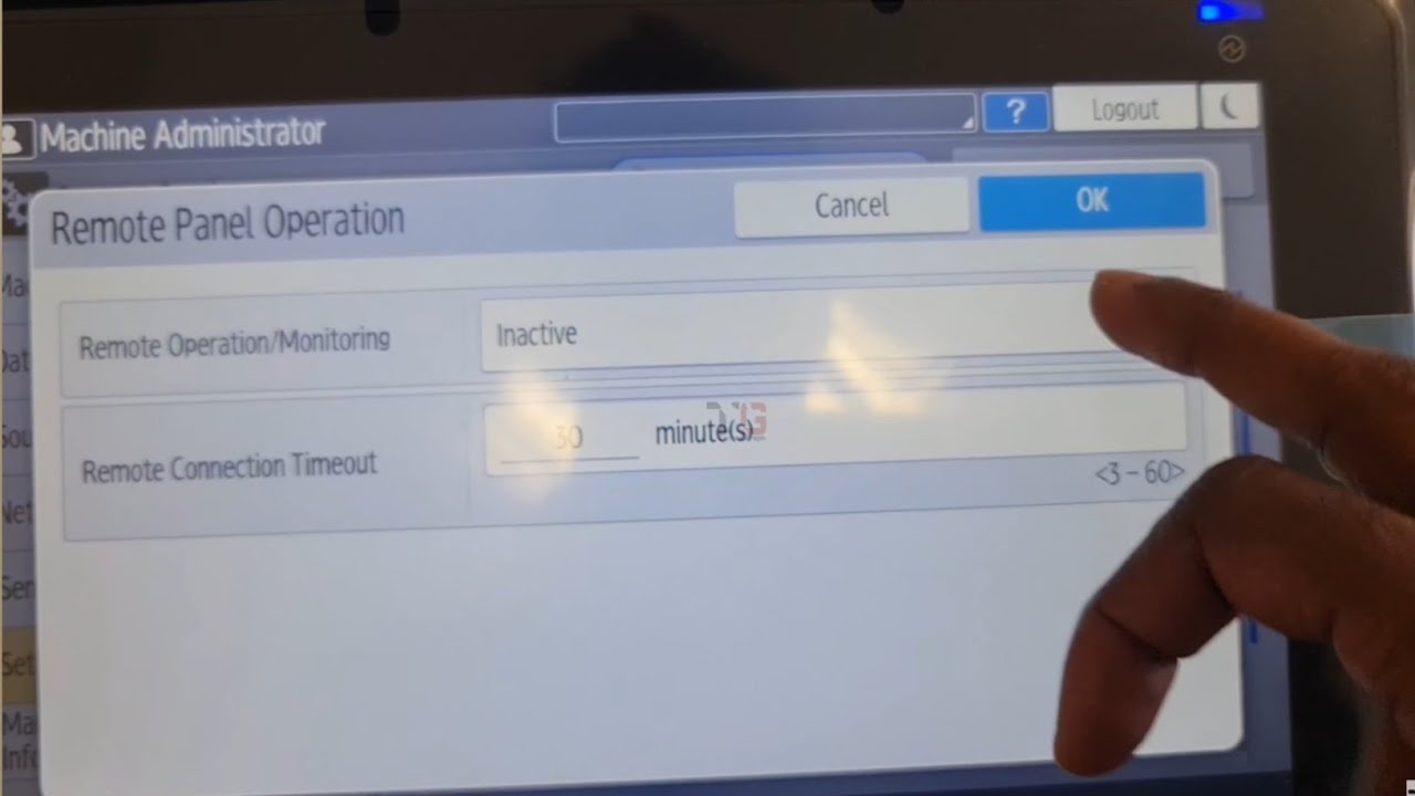How To Enable Remote Panel Operation Ricoh IM C2010 Printer - YouTube