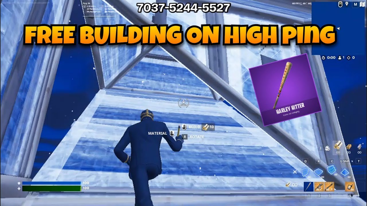 Free Building ON 100 Ping and 60FPS - YouTube