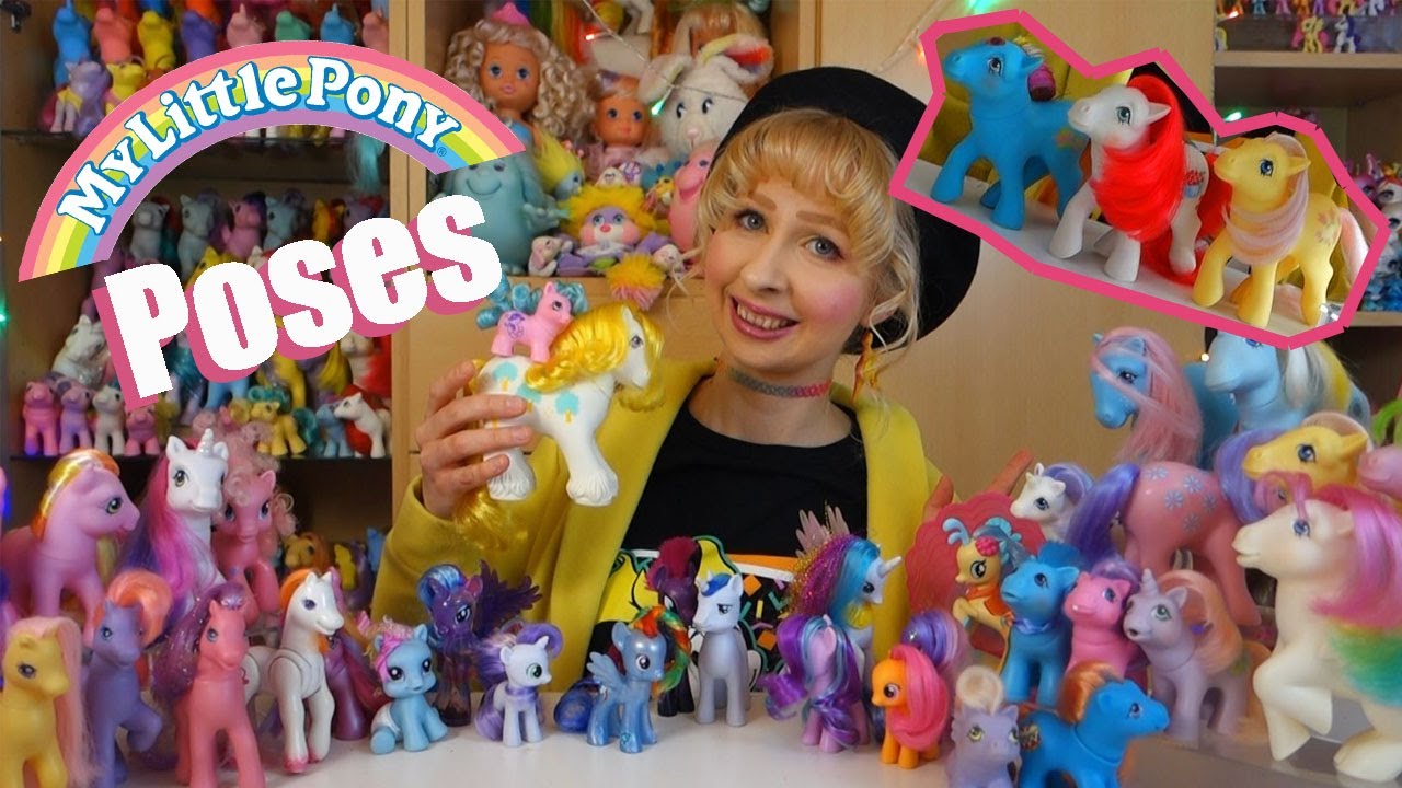 My little Pony poses across all generations - vintage G1, G2, G3, G4 ...