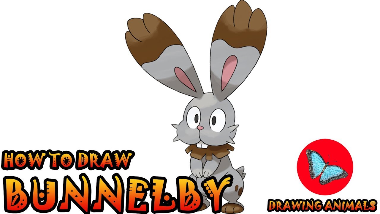 How To Draw Bunnelby Pokemon | Drawing Animals - YouTube