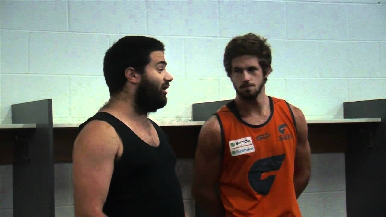 Harry Angus speaks to the GWS GIANTS about the club song - YouTube