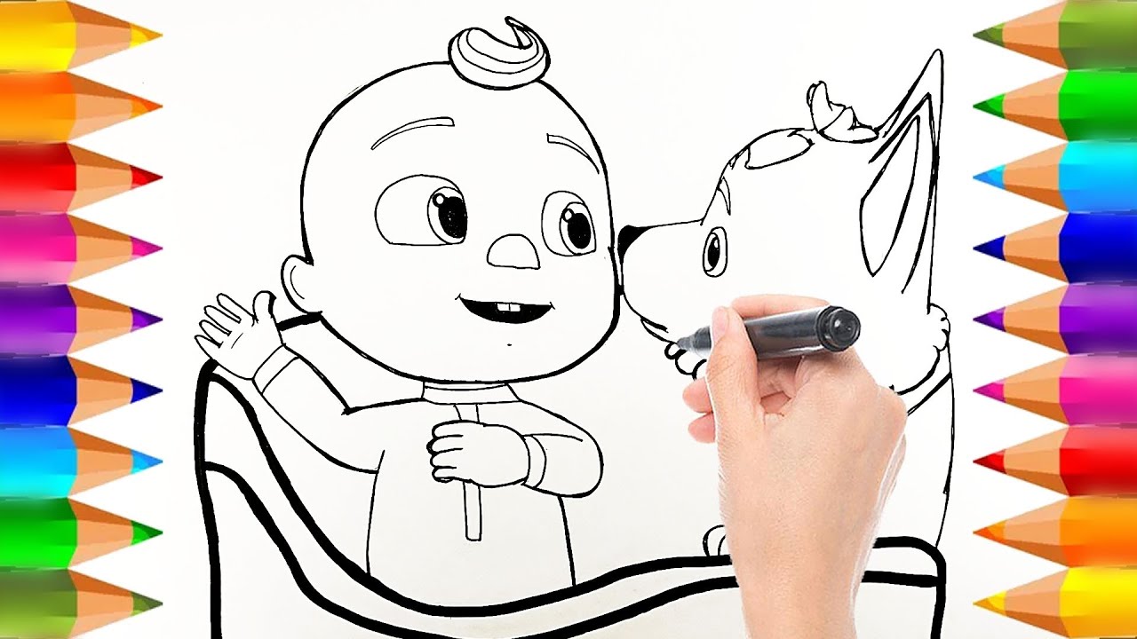 How to Draw JJ and Bingo in "Yes Yes Bedtime Camping Song" | Cocomelon ...