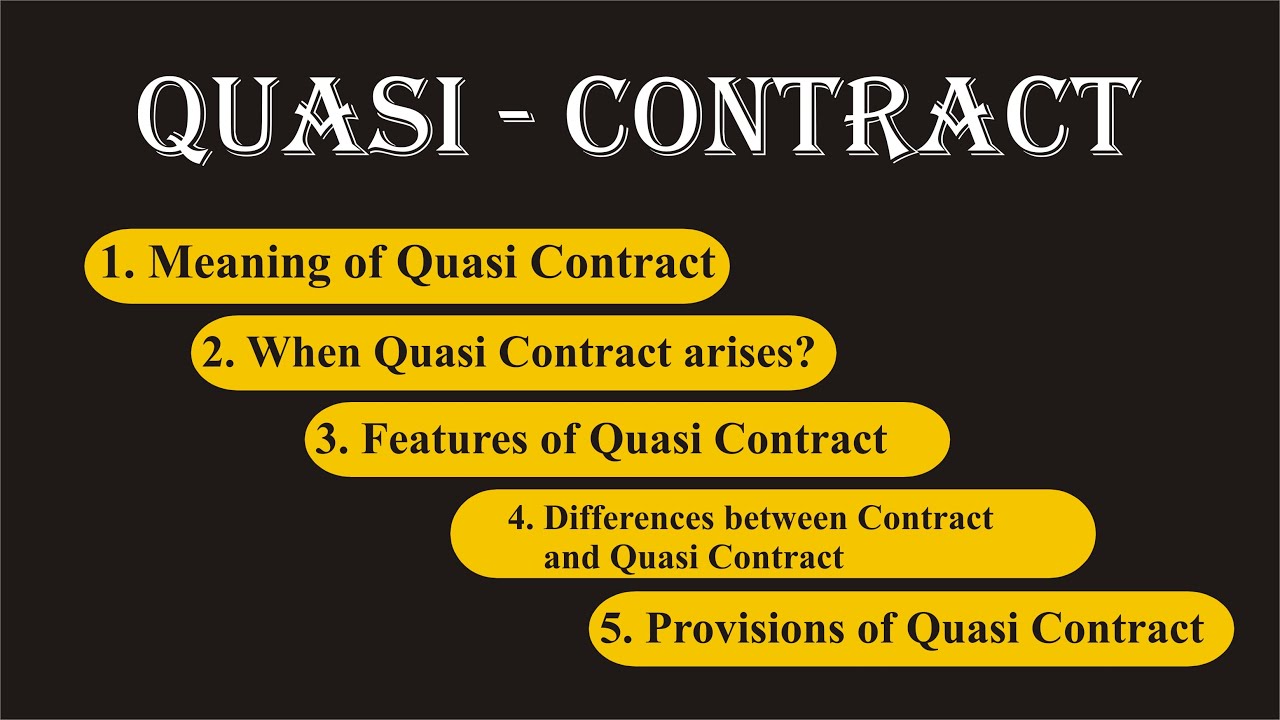 Quasi Contract | Indian Contract Act, 1872 | Law Guru - YouTube