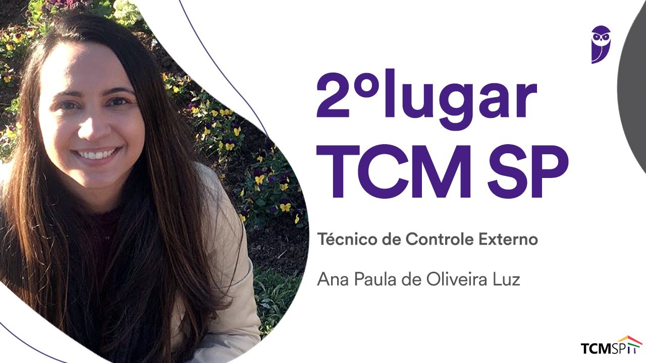 TCM SP: Ana Paula Luz, aprovada em 2º lugar - Técnico de Controle ...