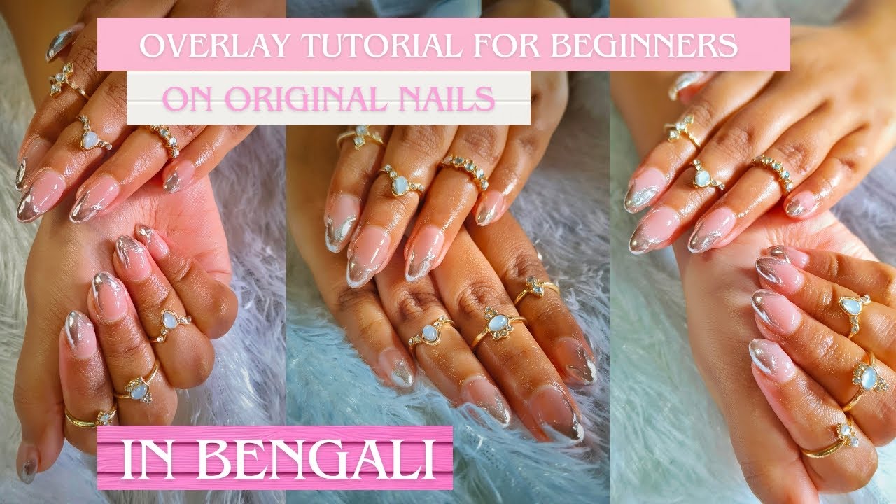 Gel Overlay On Original Nails Step by Step Tutorial For Beginners ...