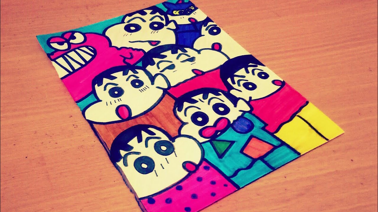How to draw shin chan doodle | shin chan drawing - YouTube