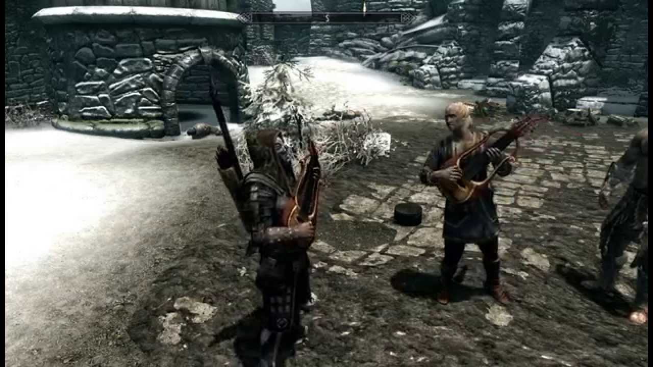 Skyrim - Dragonborn the Musician - Play instruments in Skyrim - YouTube