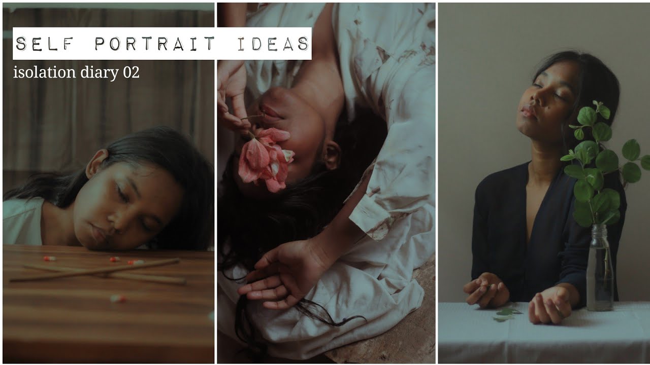 SELF PORTRAIT ideas at home 🌼🐝🌻 / basic props - YouTube