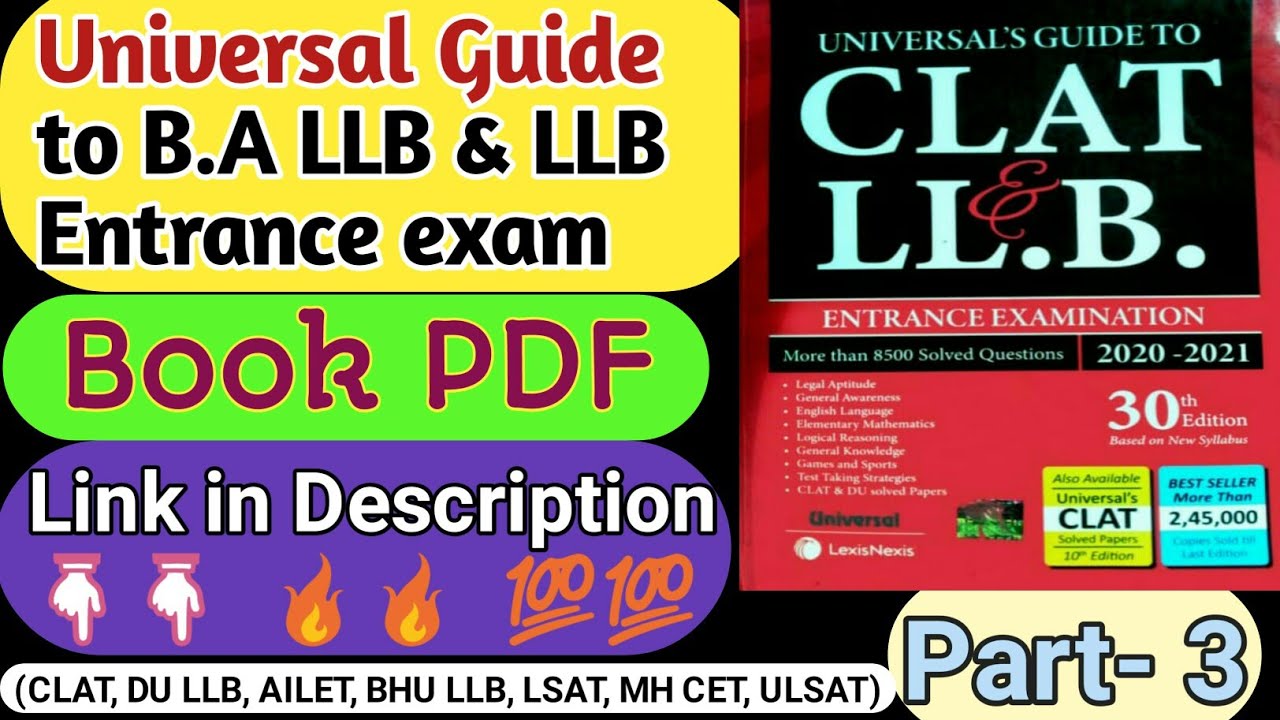 Universal Guide to clat and llb|Universal guide book pdf|Part- 3 - YouTube