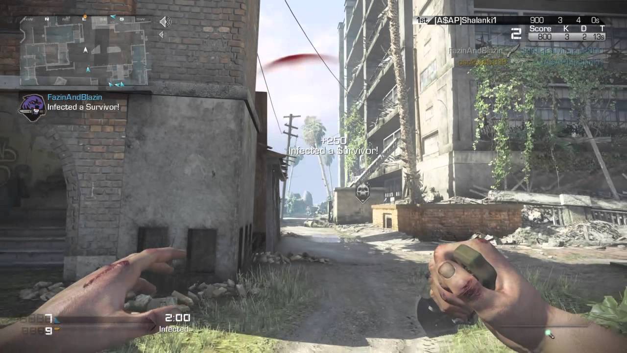 Call of Duty® Ghosts infected random throwing knife kill - YouTube