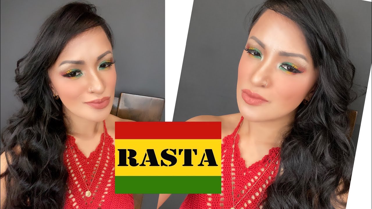 Rasta Reggae Inspired makeup Look | Bob Marley Inspired Makeup Tutorial ...