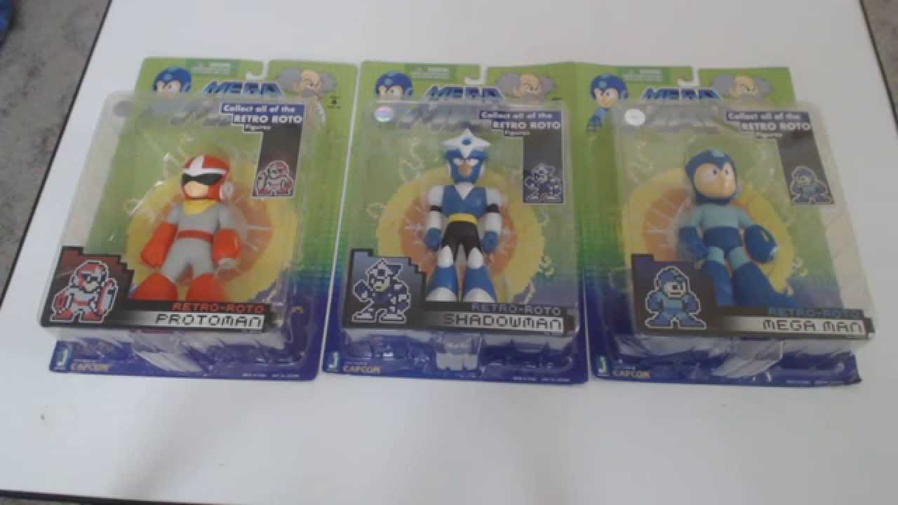 Mega Man Retro Roto Action Figures - YouTube