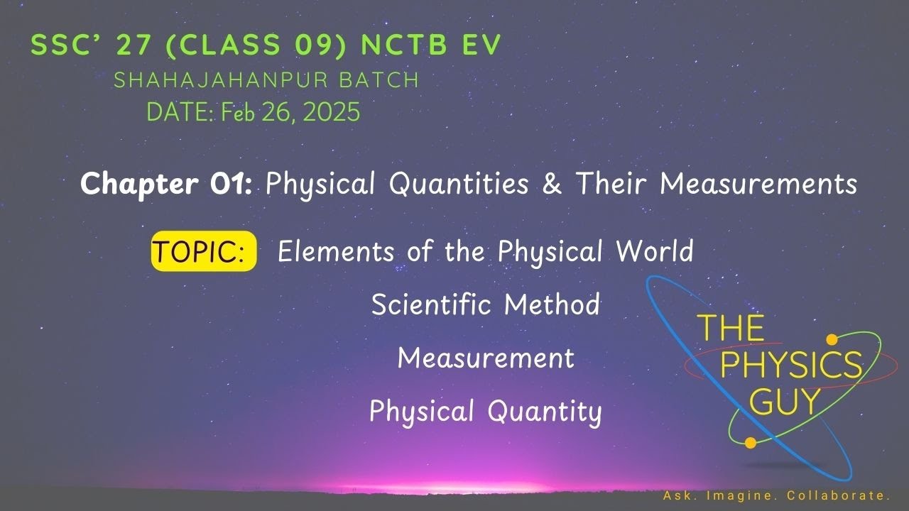 SSC 27 | Chapter 01 | Physical World, The Scientific Method ...