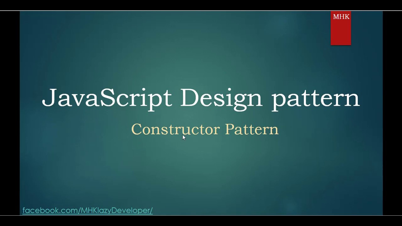 #2 Constructor Pattern javascript design pattern بالعربي - YouTube