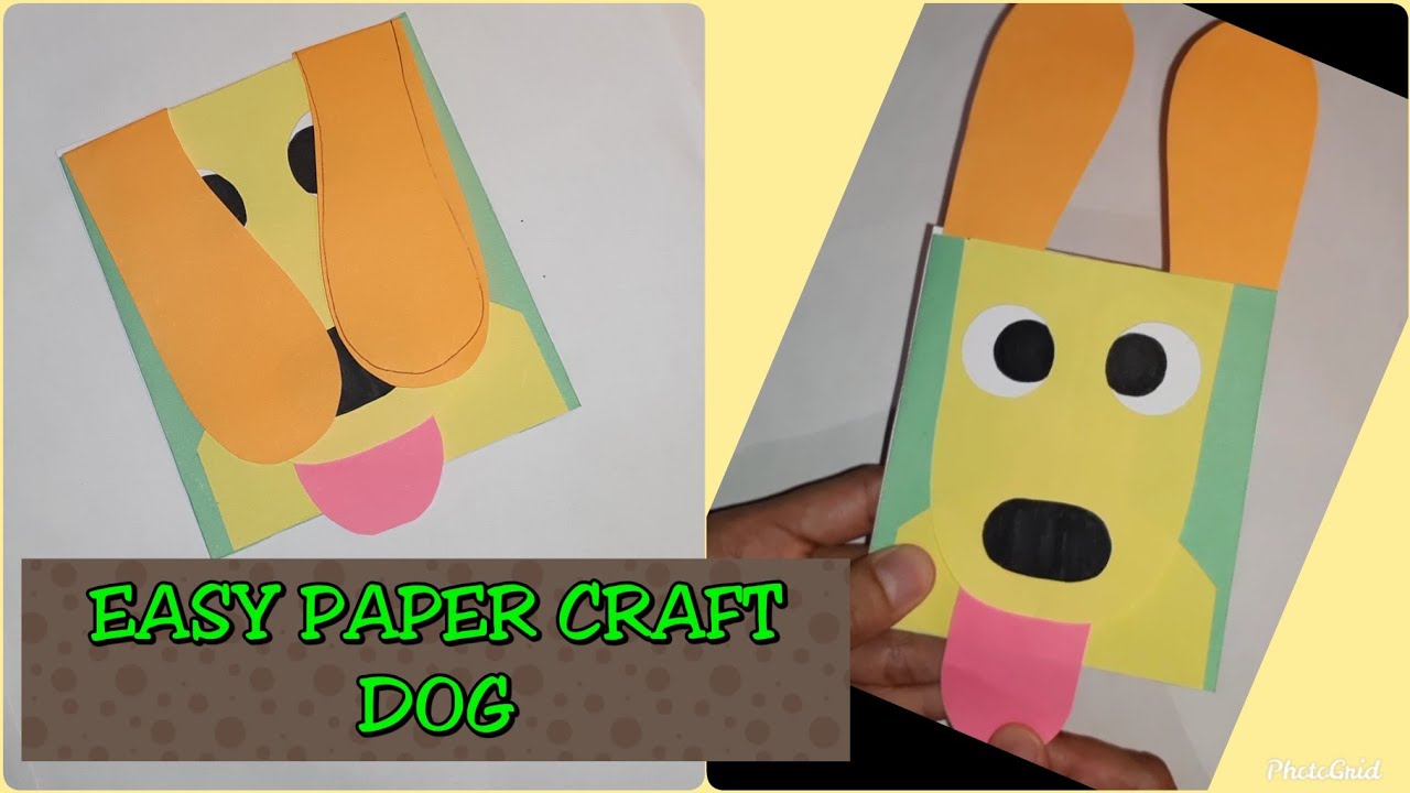 DIY PAPER CRAFT FOR KIDS - PAPER DOG || #EASY DIY COLORED PAPER || CRFT ...