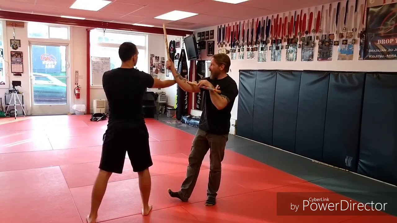 Kali - umbrella to a disarm from angle 8 Inosanto-Lacoste blend - YouTube