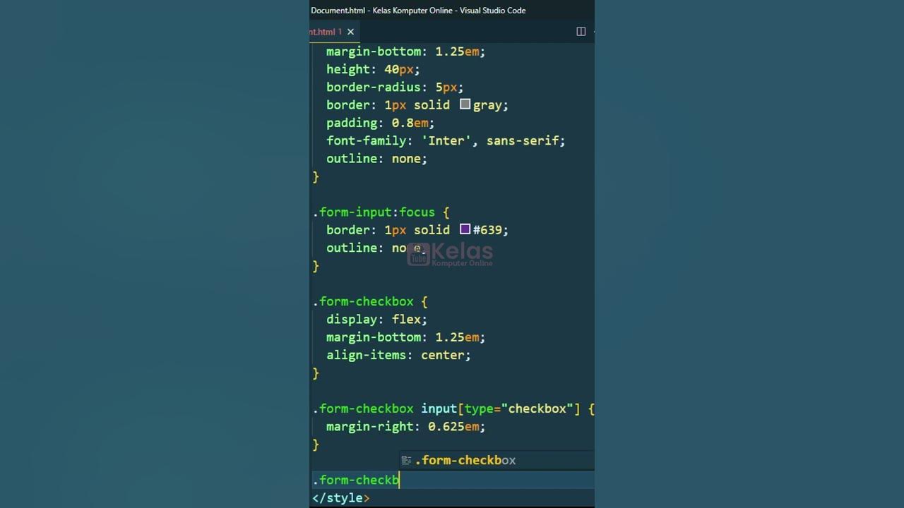 Form Login Html Css Coding Html Css Kelaskomputeronline Youtube