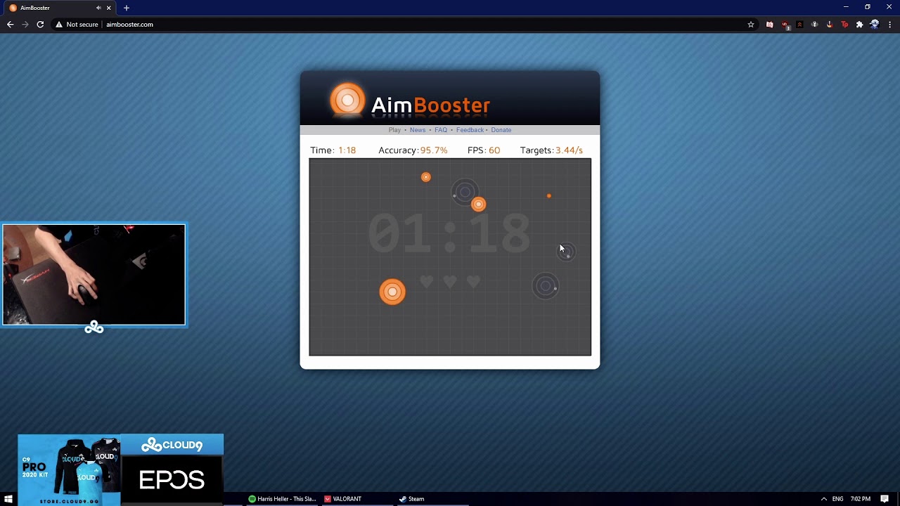 C9 TENZ playing AIM-BOOSTER with Handcam - YouTube