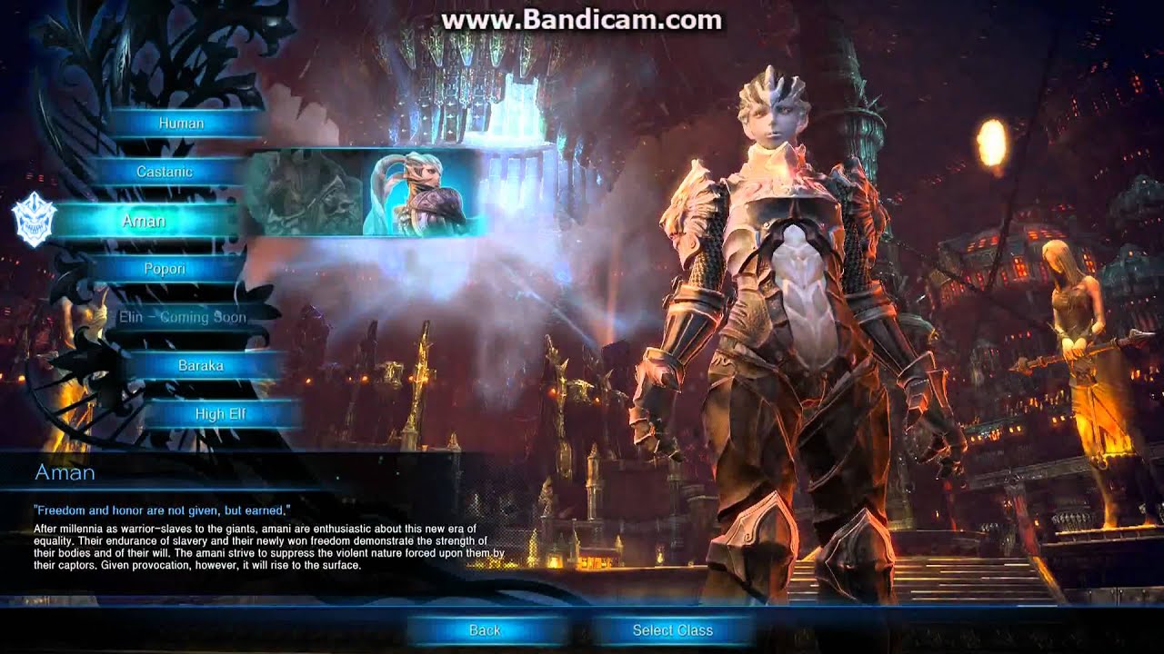 TERA Europe test - All races selection - YouTube