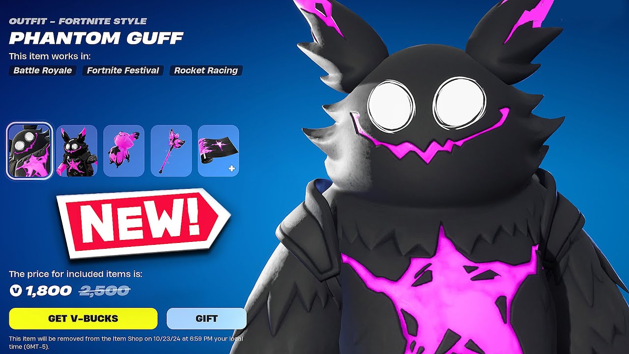 Fortnite Shop *NEW* Phantom Guff Bundle! 🦇 October 19, 2024 - YouTube