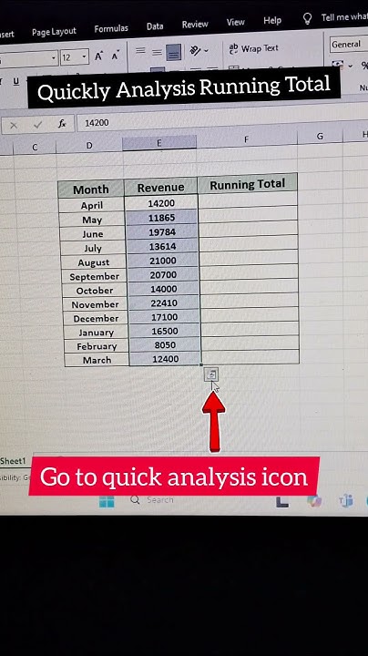 Calculate running total in few second...#shorts #excel #excelshortcuts #advanceexcel #exceldata ...