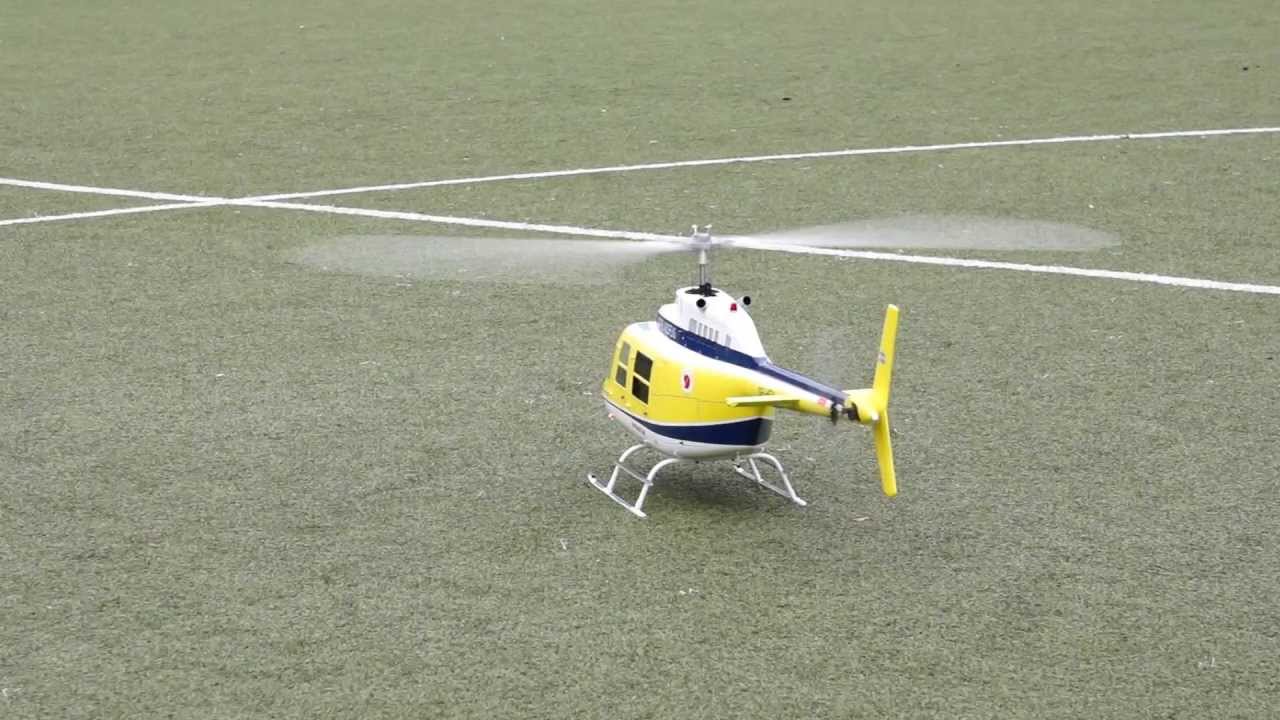 JET RANGER with self built scale rotorhead and flybarless system ...