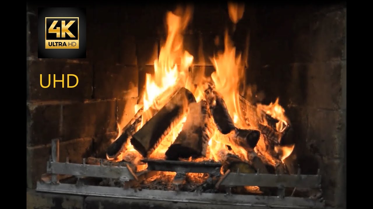Perfect Night With Relaxing Fireplace 🔥 | 4K Fireplace With Crackling ...