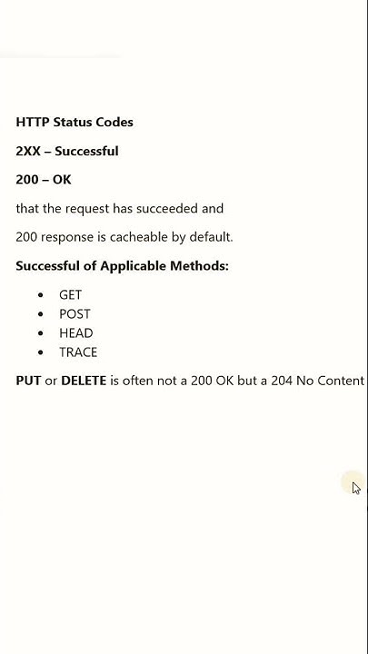 http status codes | 2xx successful | 200 OK - YouTube