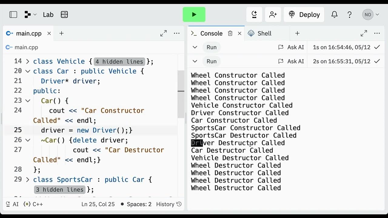 Classes And Objects Constructors And Destructors Youtube