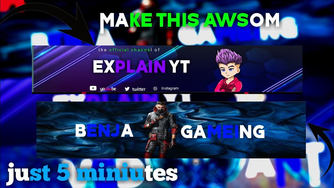 Make this "faddu" banner in 5 miniutes 🤫🤯 - YouTube