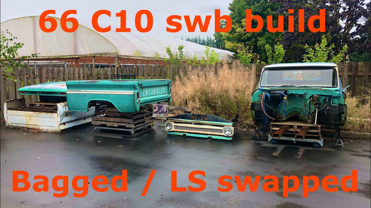 The start of my 66 C10 swb build, bagged and LS swapped - YouTube