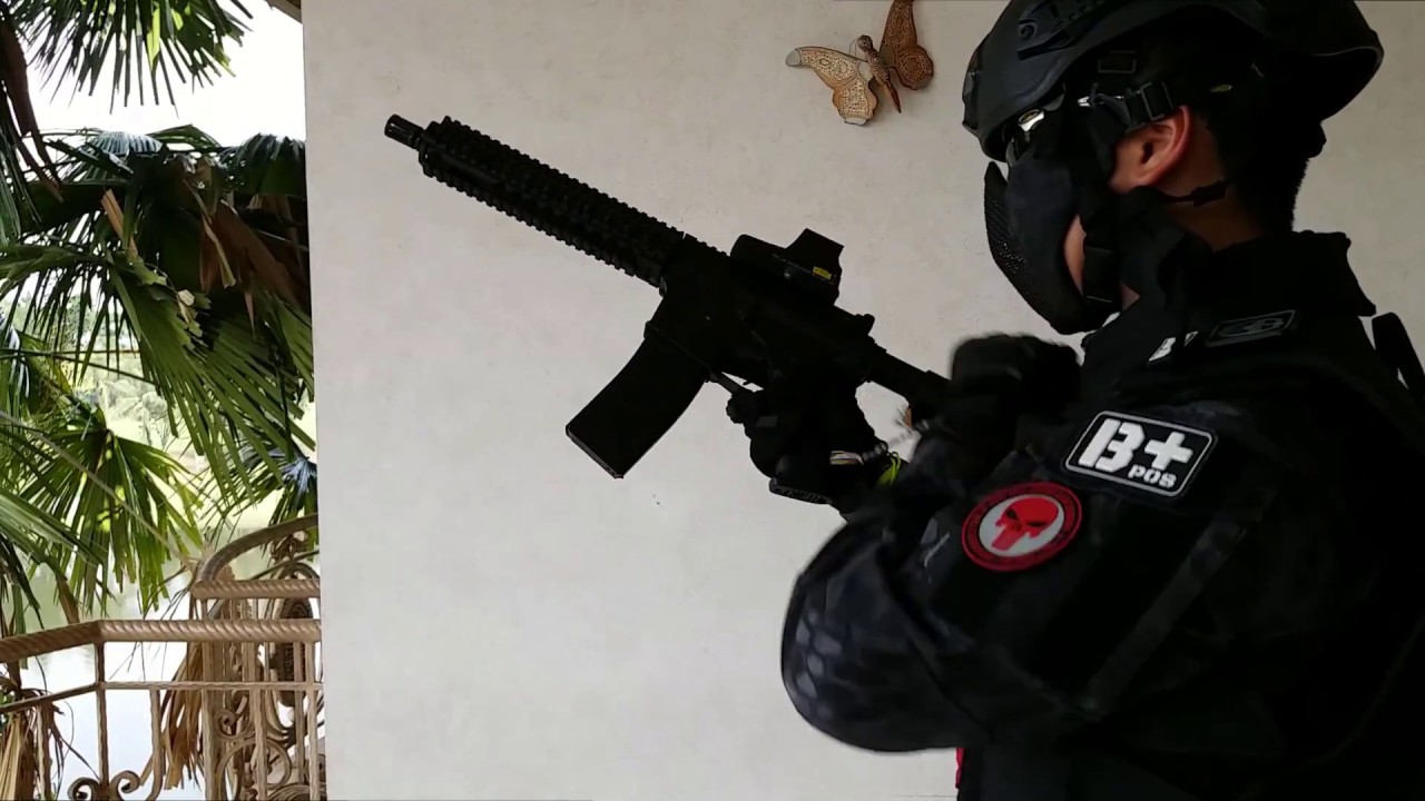 AIRSOFT GUN GNP MK18 AEG with M170 DEVIL JET - YouTube