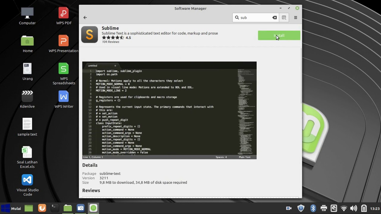 Cara Instal Sublime Text di Package Manager Linux - YouTube