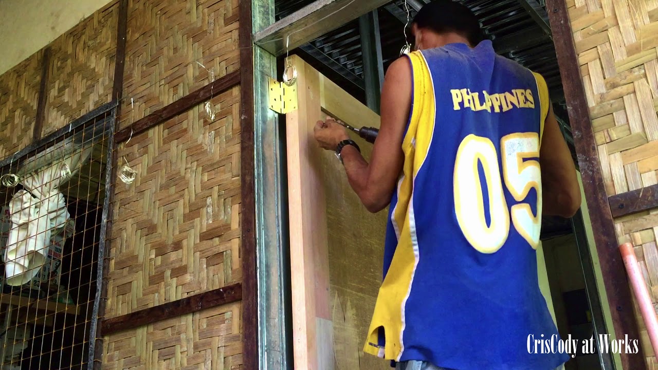 How to install solid panel door into metal studs jamb (0.8mmx4") - YouTube
