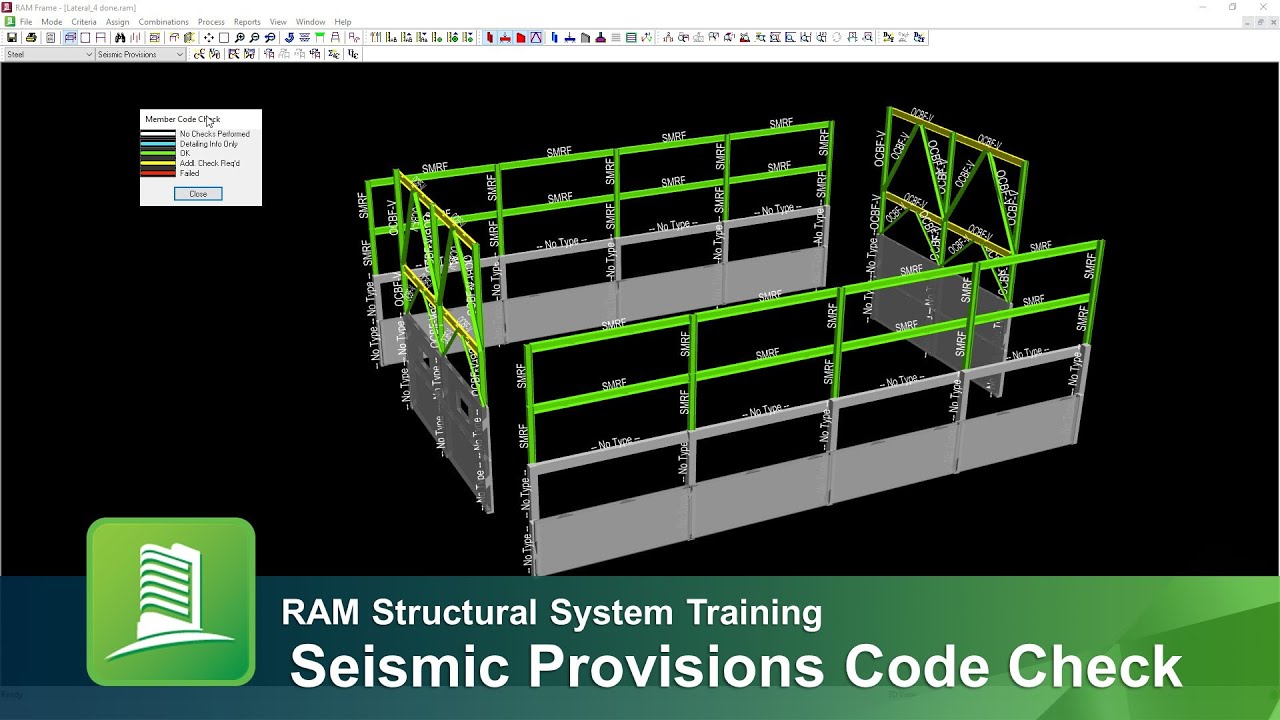 Designing Lateral Steel Members in RAM Frame for the Seismic Provisions ...