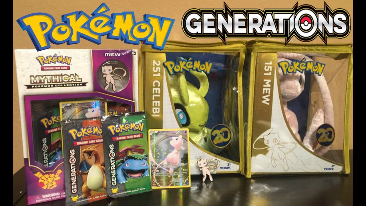 Pokemon Generations Booster Packs and Celebi Plush - YouTube