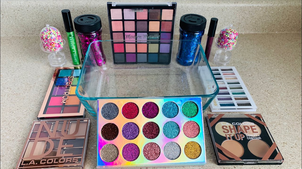 ''EYESHADOWS SCRAPING''( MIXING MAKEUP EYESHADOWS & MORE TO SLIME ...