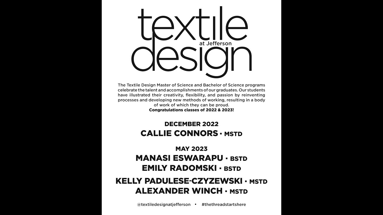 May 2023 Textile Design Thesis + Capstone Exhibition Walkthrough - YouTube