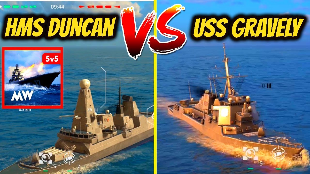 🇺🇸Uss Gravely VS HMS Duncan🇬🇧 - Modern Warships Best Tier 2 Ship?🔥 ...